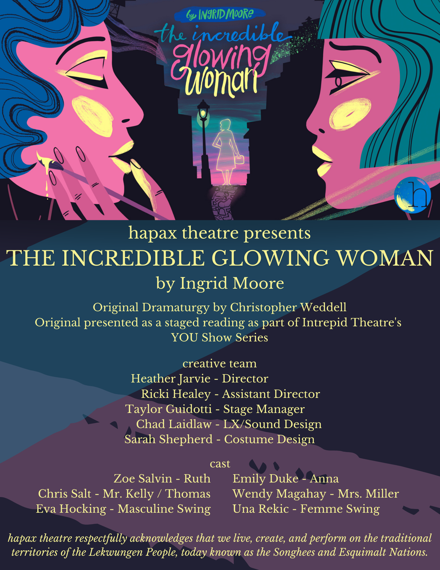 The Incredible Glowing Woman Programme – hapax theatre