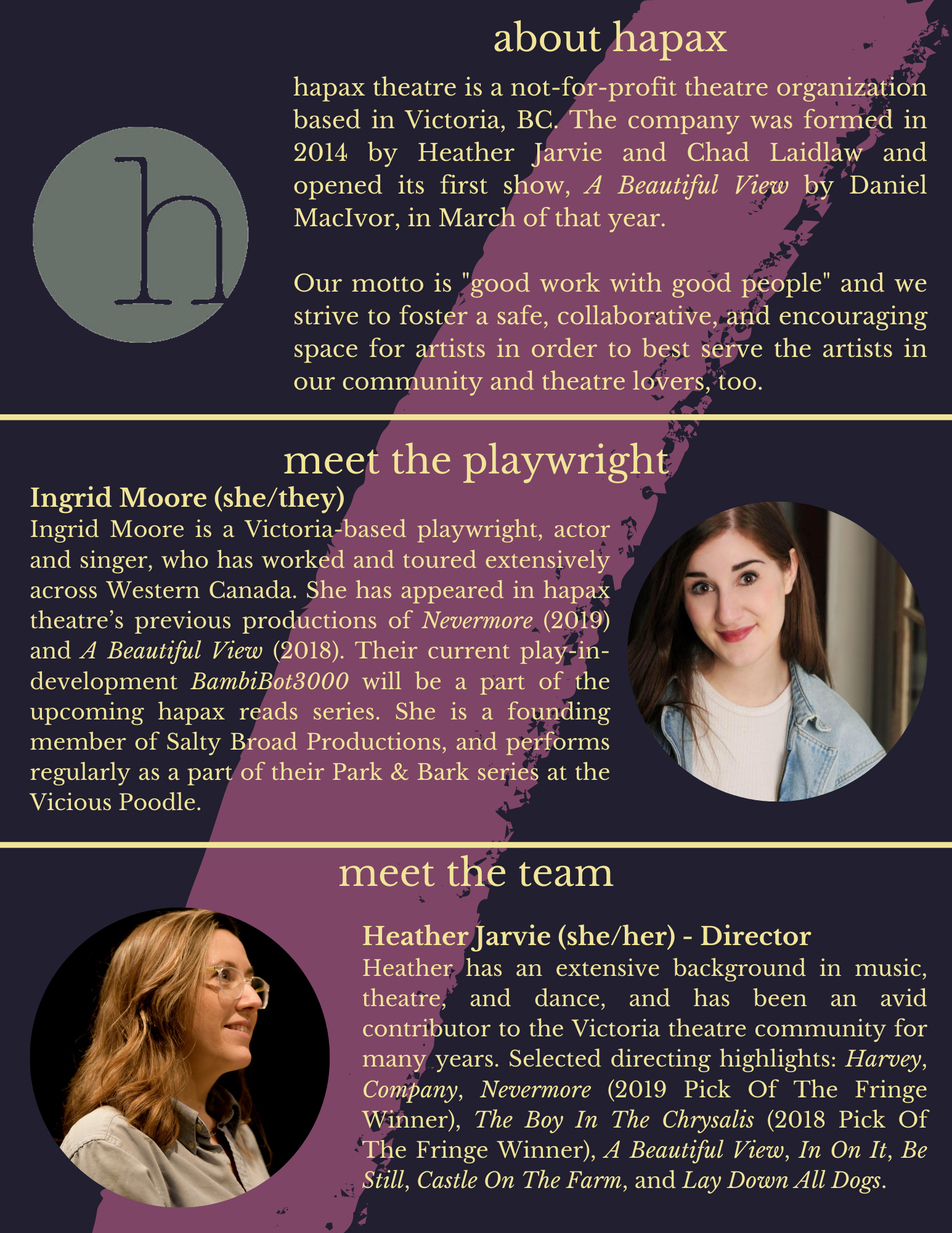 The Incredible Glowing Woman Programme – hapax theatre