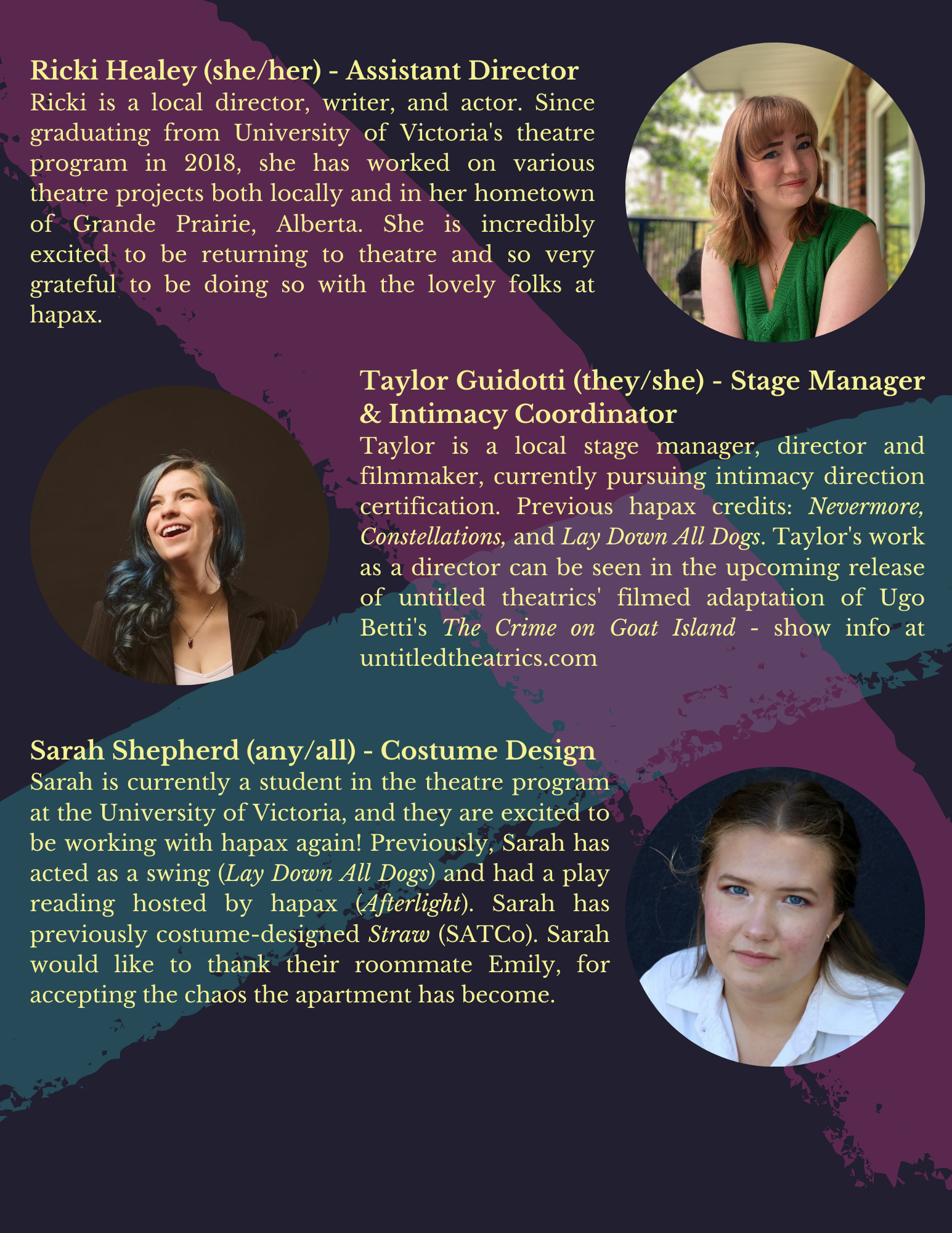 The Incredible Glowing Woman Programme – hapax theatre